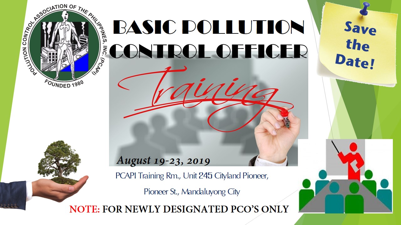40-Hrs Basic Pollution Control Officers Training Course (August 19-23 ...